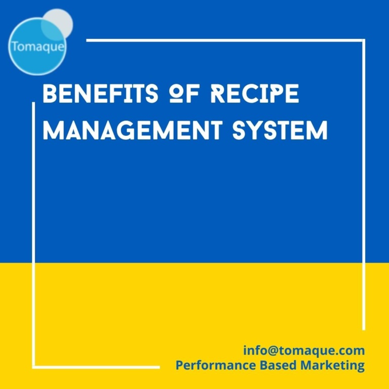 Recipe Management System - Tomaque Digital Services