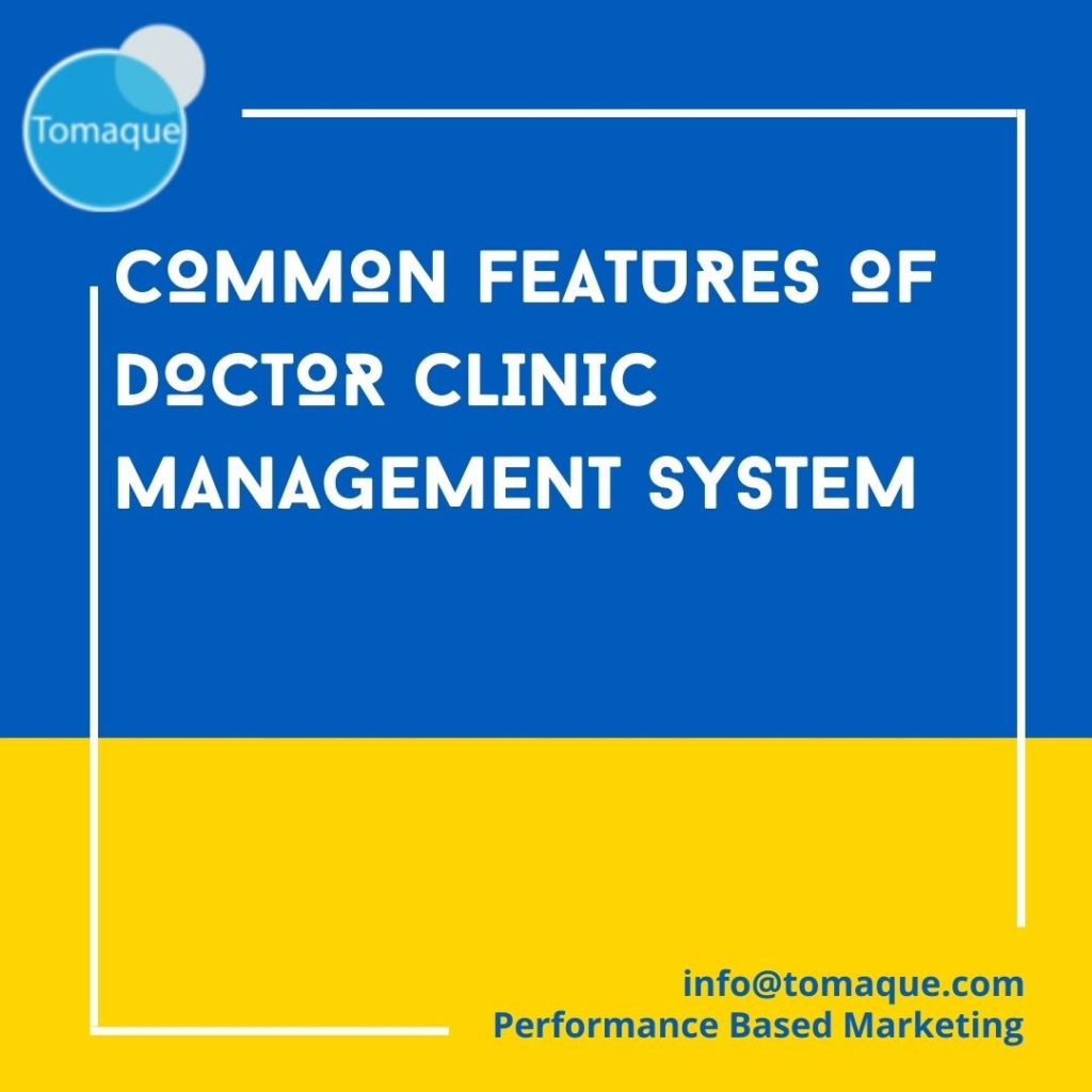 Doctor Clinic Management System - Tomaque Digital Services
