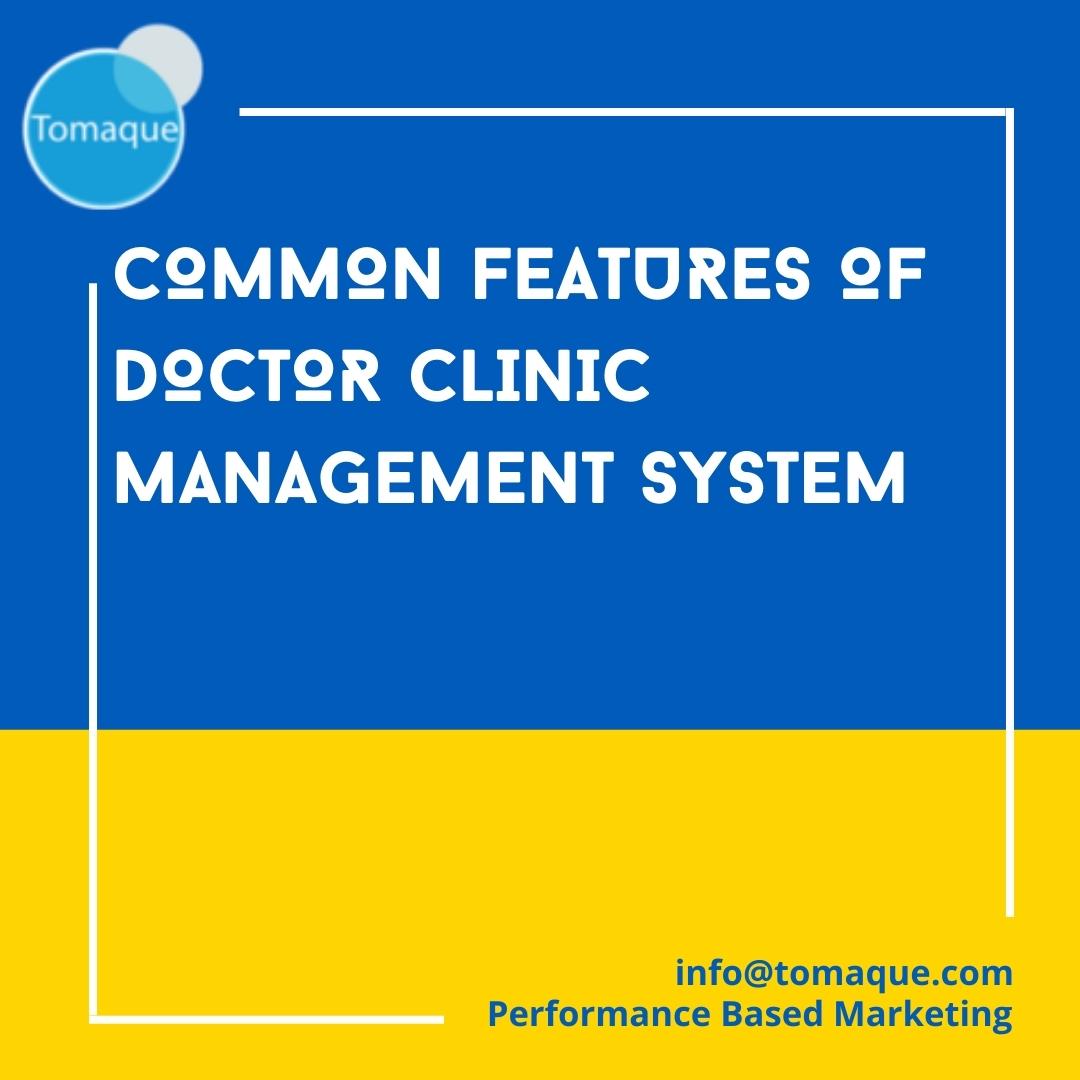 Doctor Clinic Management System - Tomaque Digital Services