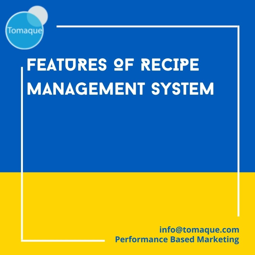 Recipe Management System - Tomaque Digital Services