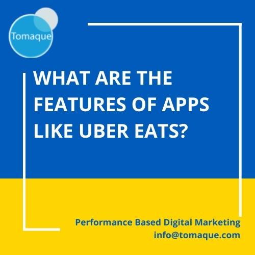 App like Uber Eats - Tomaque Digital Services