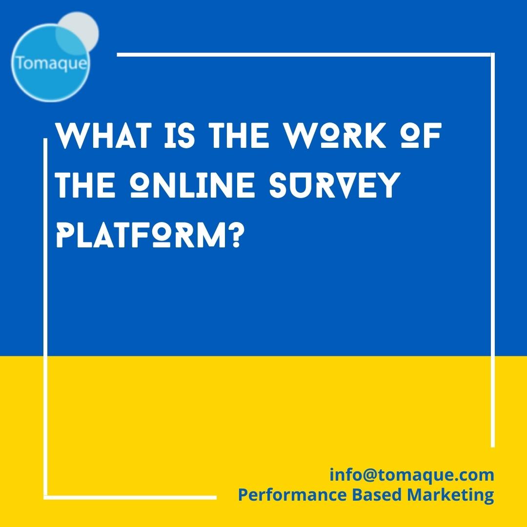 Online Survey Platform - Tomaque Digital Services