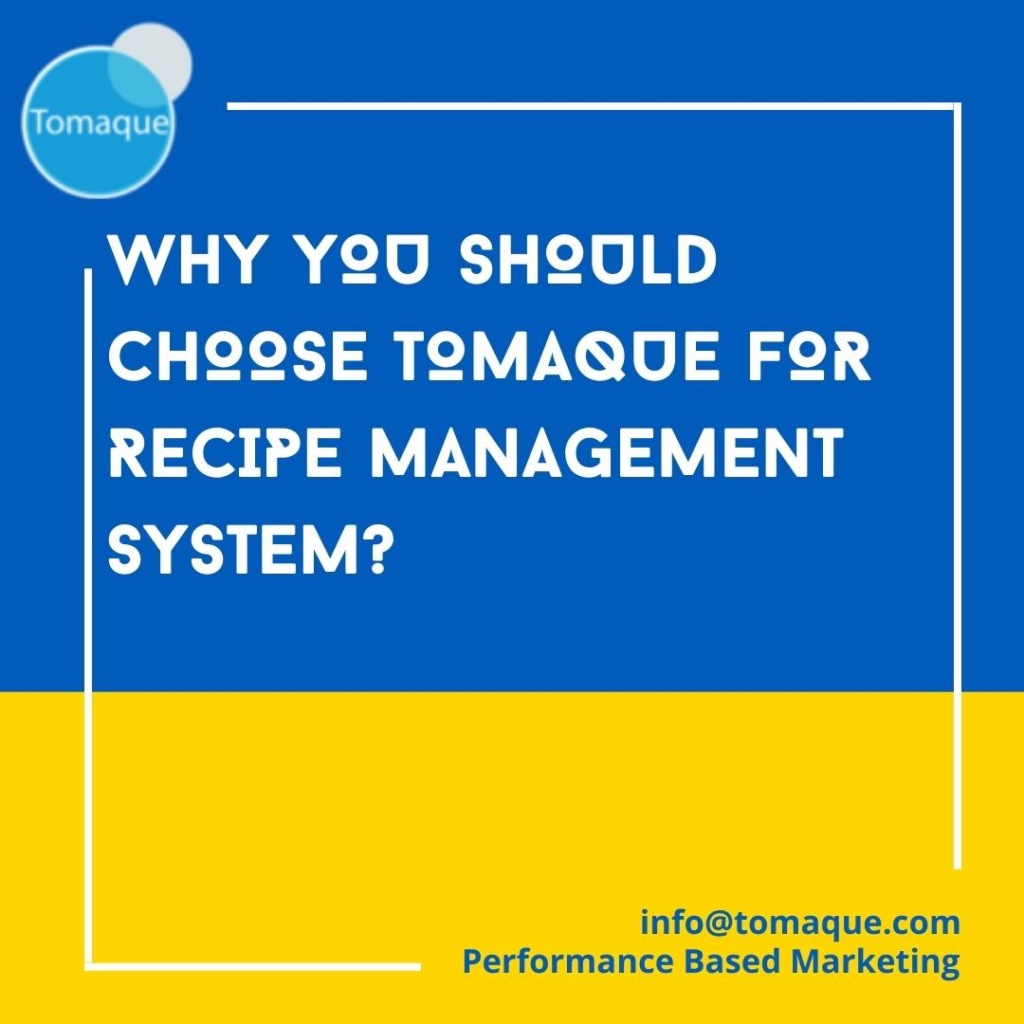 Recipe Management System - Tomaque Digital Services